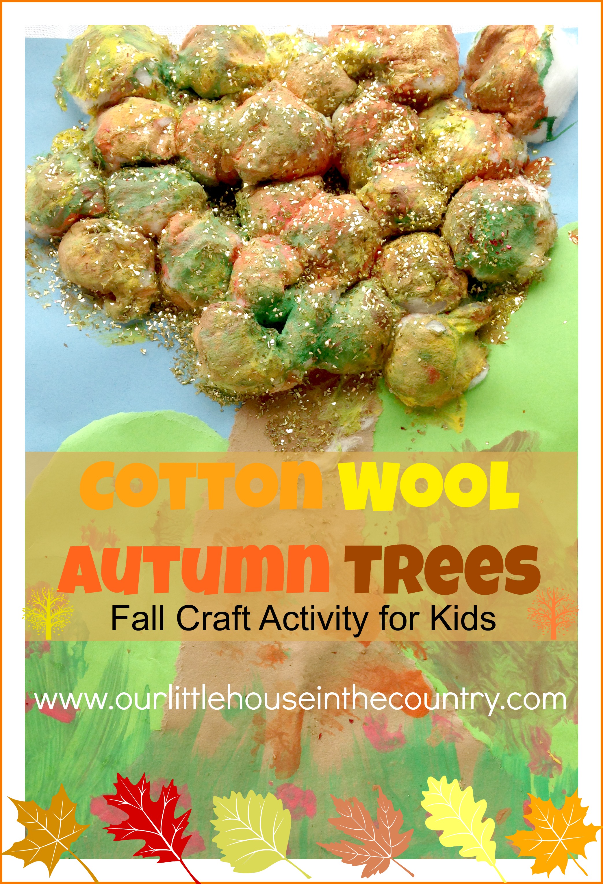 Cotton Wool Autumn Trees - Fall Art Activities for Kids - Our Little ...