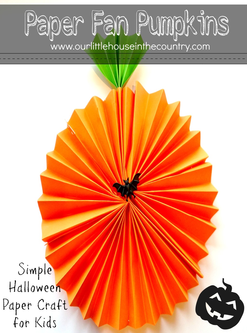 Paper Fan Pumpkin Decorations – Our Little House in the Country