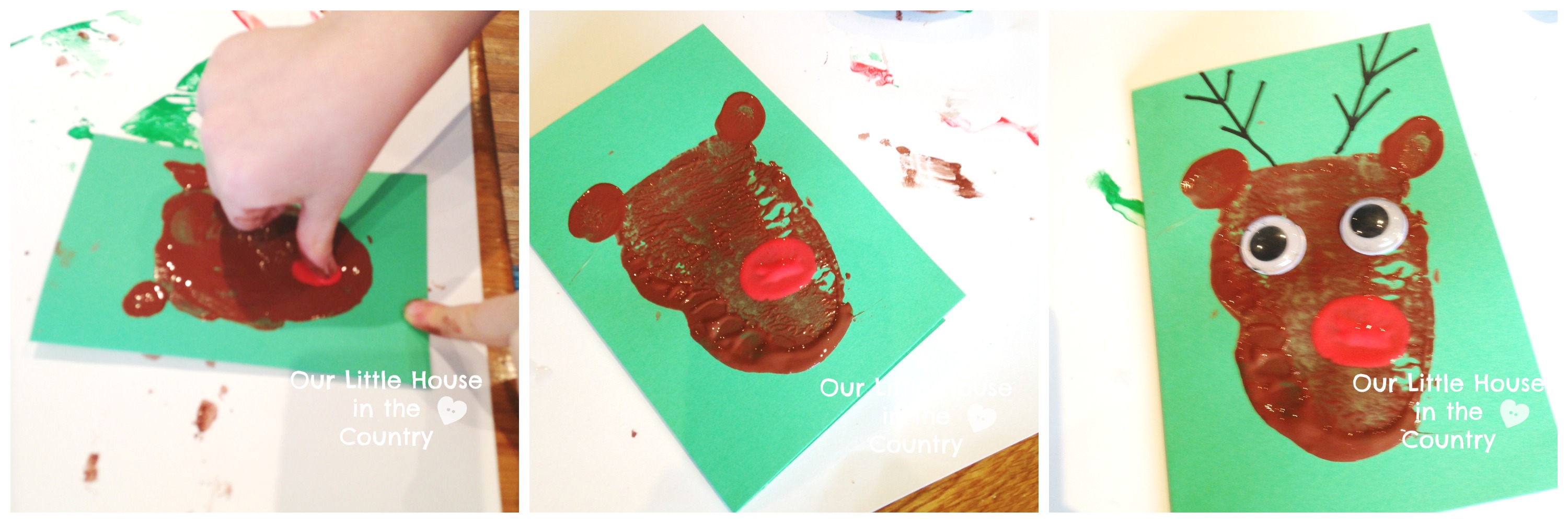 Potato Print Reindeer Christmas Cards – Our Little House in the Country