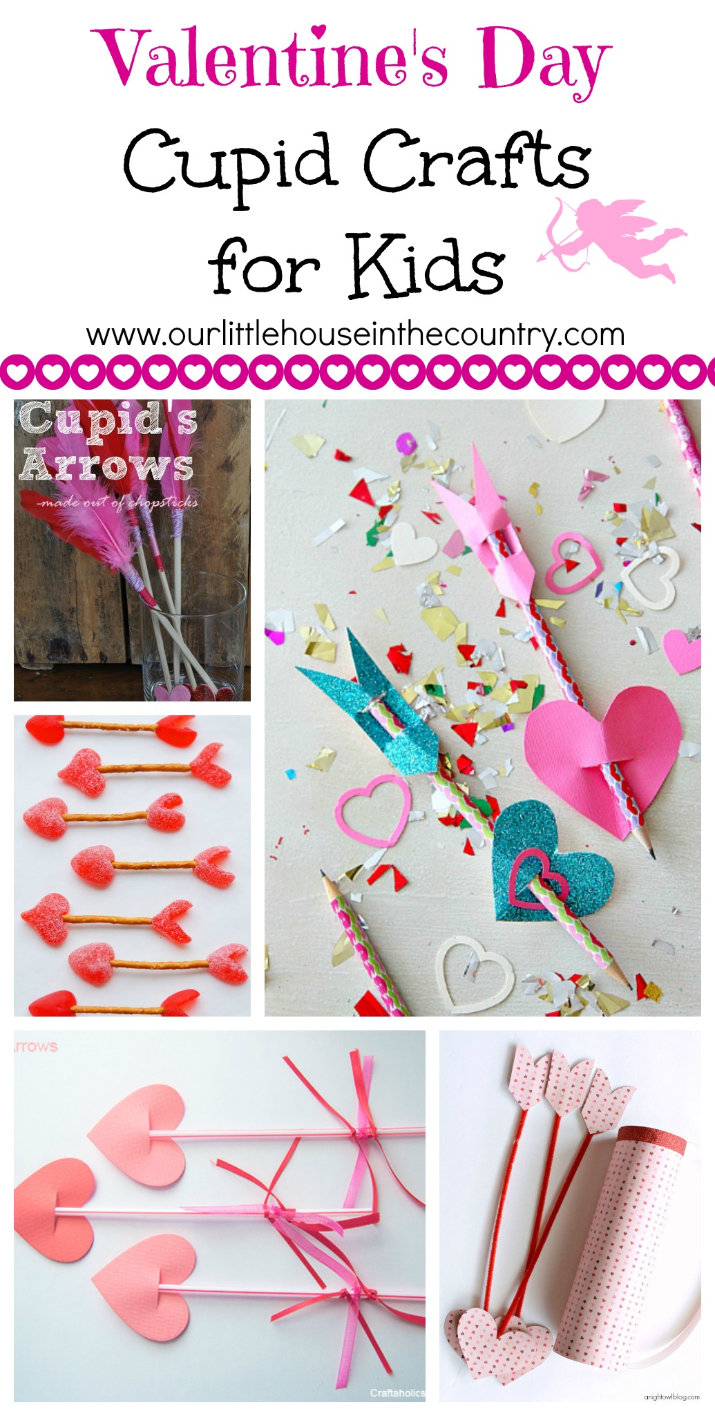 Valentine's Cupid Crafts for Kids - Our Little House in the Country