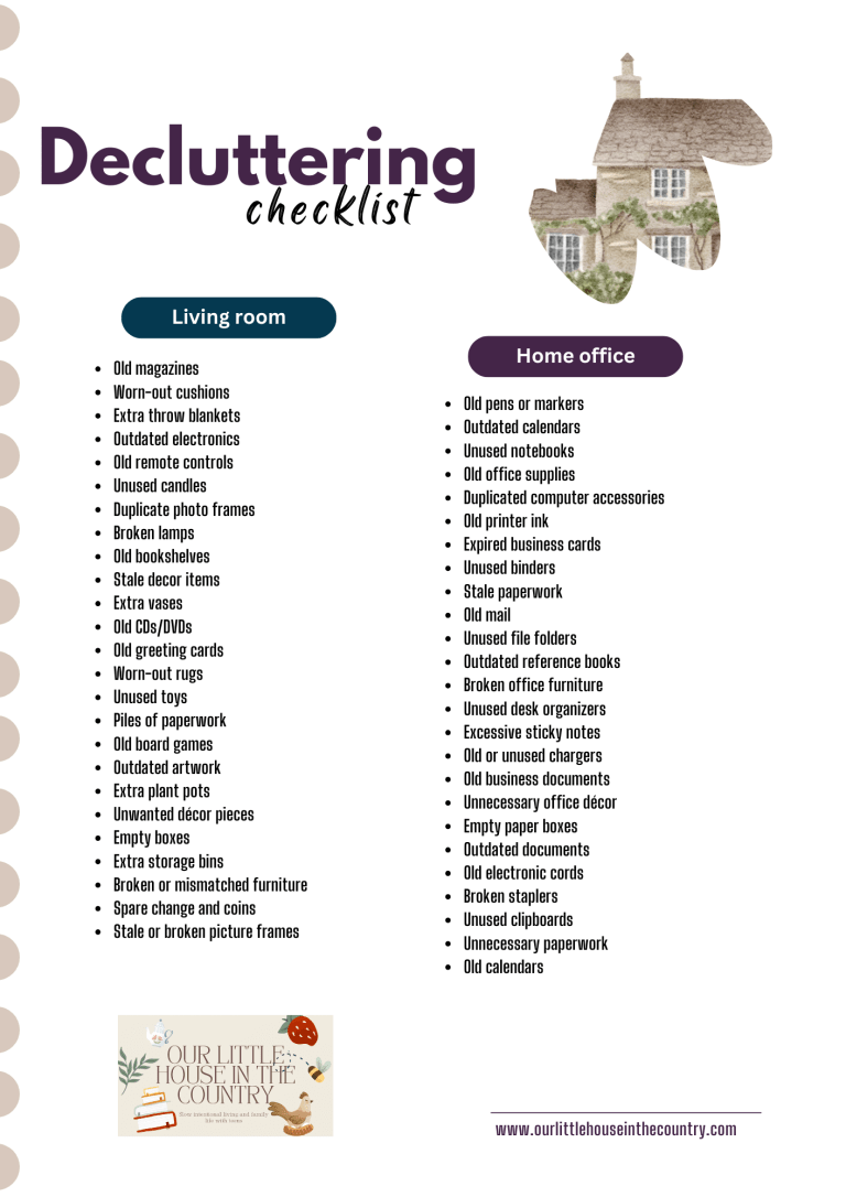 Decluttering Made Easy: A Step-by-Step Guide – Our Little House in the Country
