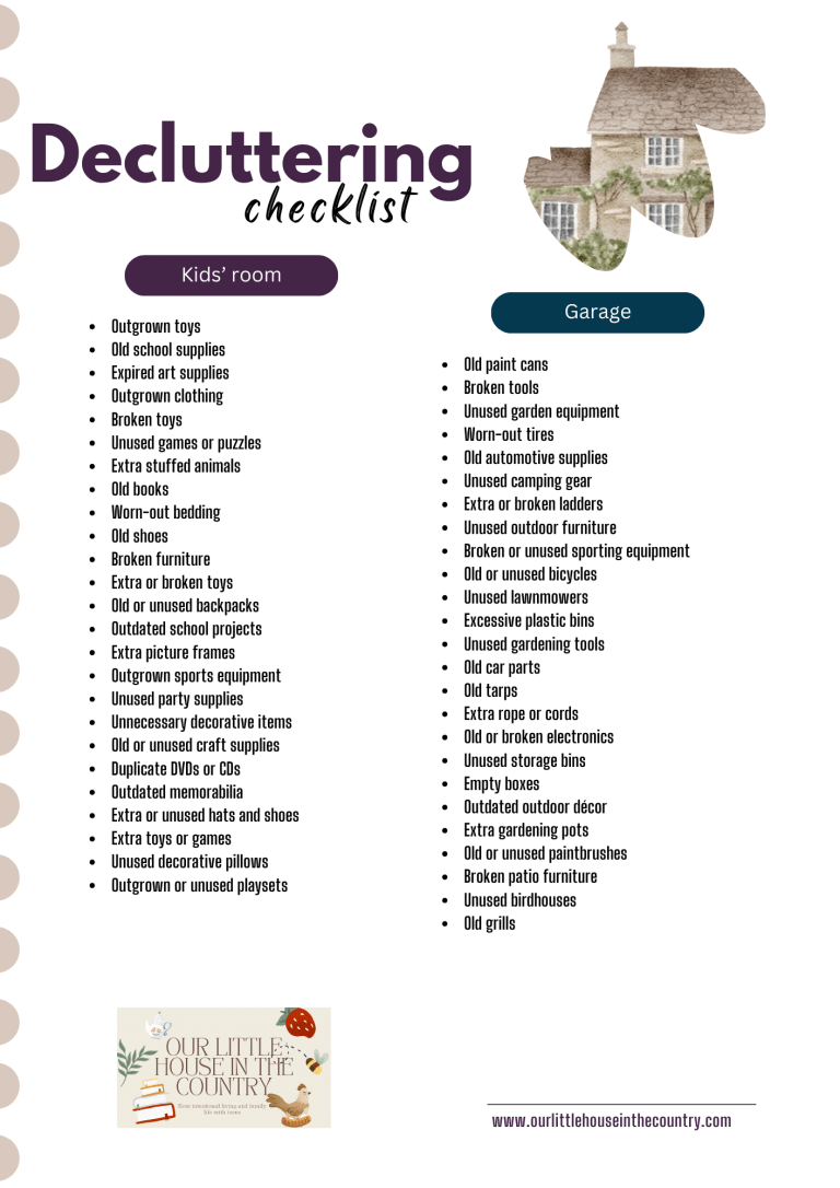 Decluttering Made Easy: A Step-by-Step Guide – Our Little House in the Country