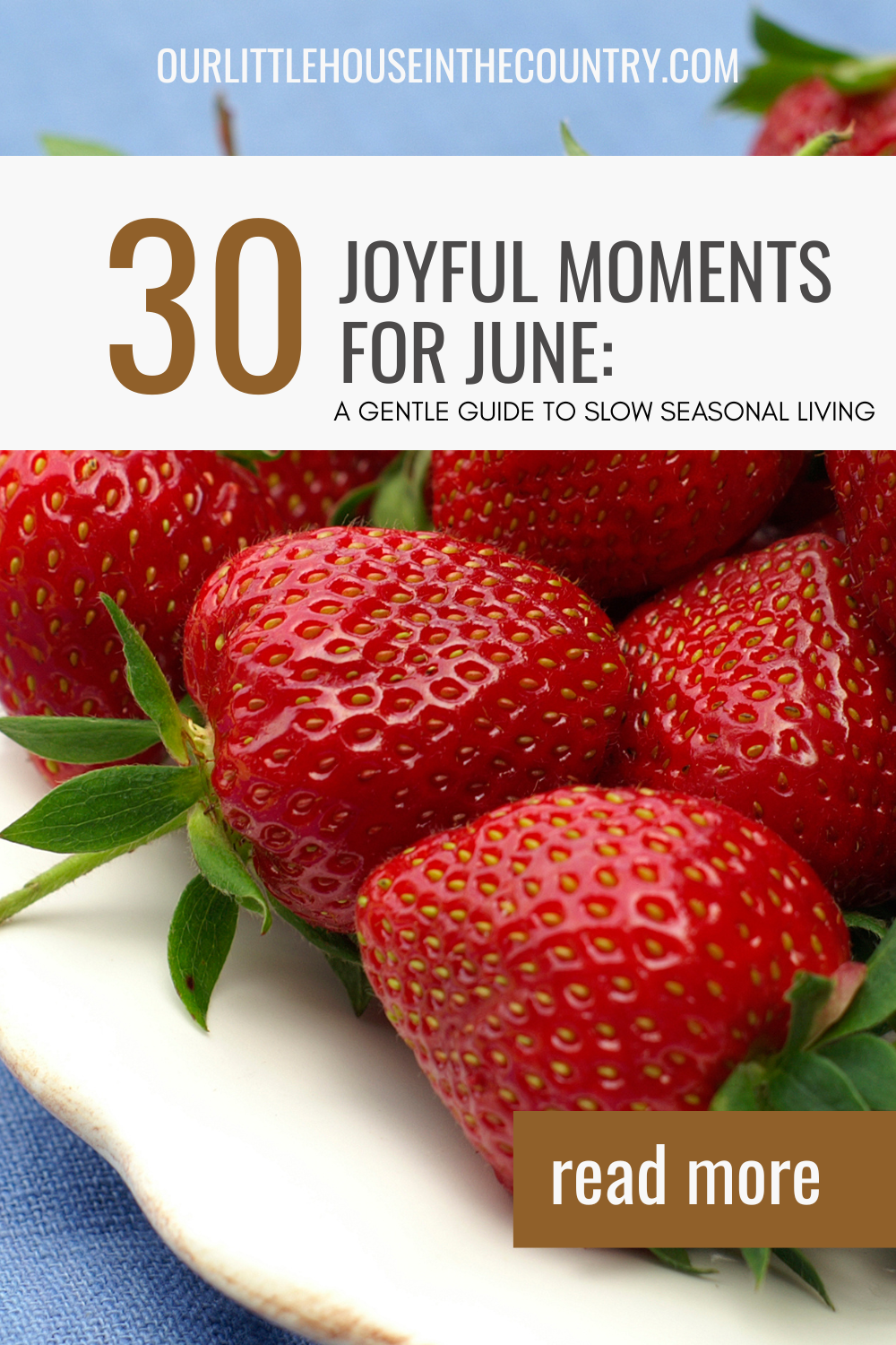 30 Joyful Moments for June - Our Little House in the Country
