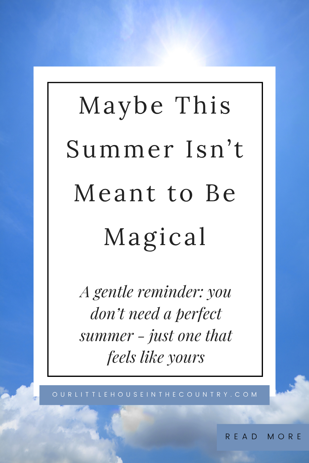 What Does It Really Mean to Live Well? - Our Little House in the Country